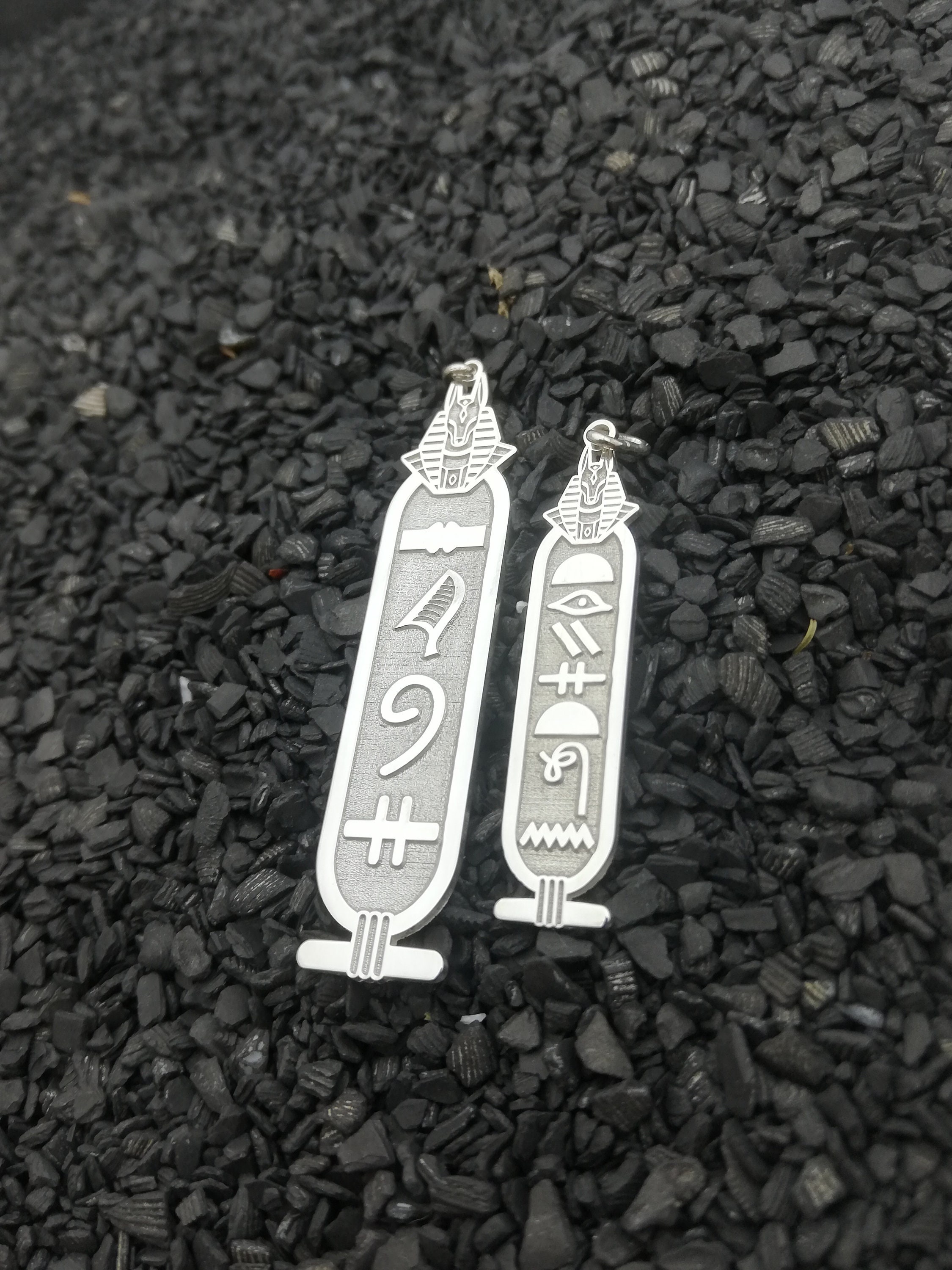 Cartouche Anubis Hieroglyph Name Ancient Egypt Necklace - Etsy