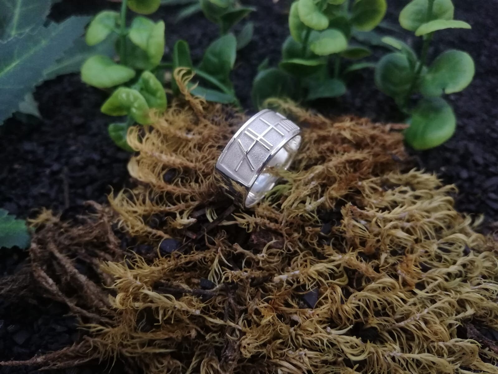 Ogham Engagement Ring With Ogham Alphabet Name Historical - Etsy