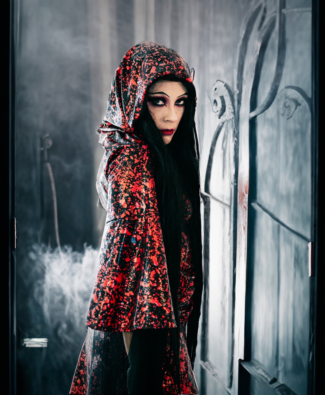 BLOOD SPLATTER SPOOKY Dress Halloween Dress / Scary Dress / Witchy ...