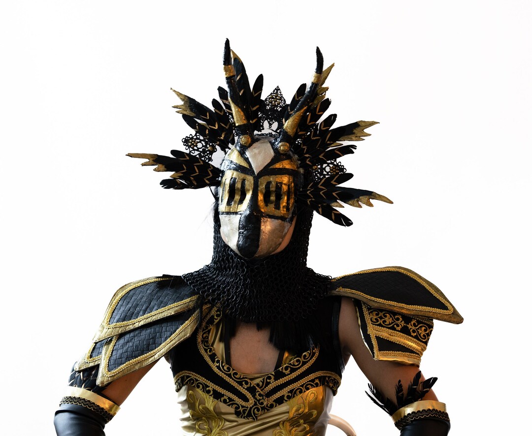 VALKYRIE MASK With Chainmail Fantasy Mask Viking Mask Warrior Mask ...