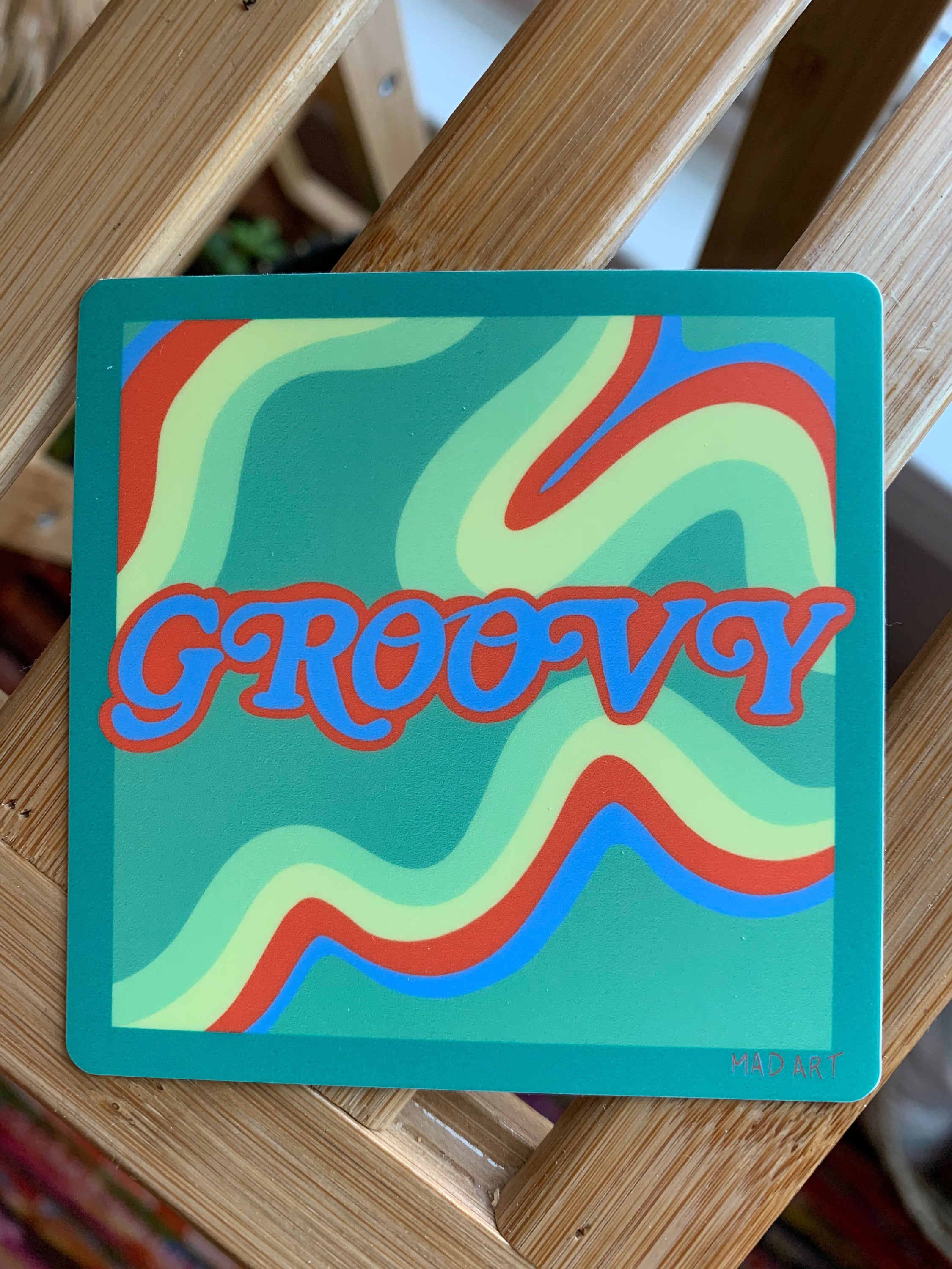 Groovy Vinyl Sticker - Etsy