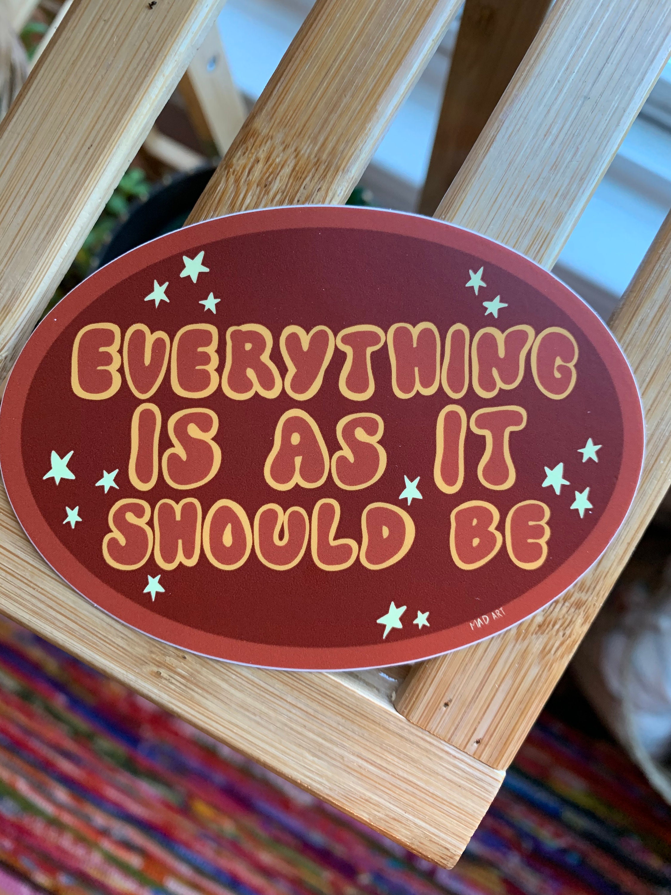 Everything is as It Should Be Vinyl Sticker - Etsy UK