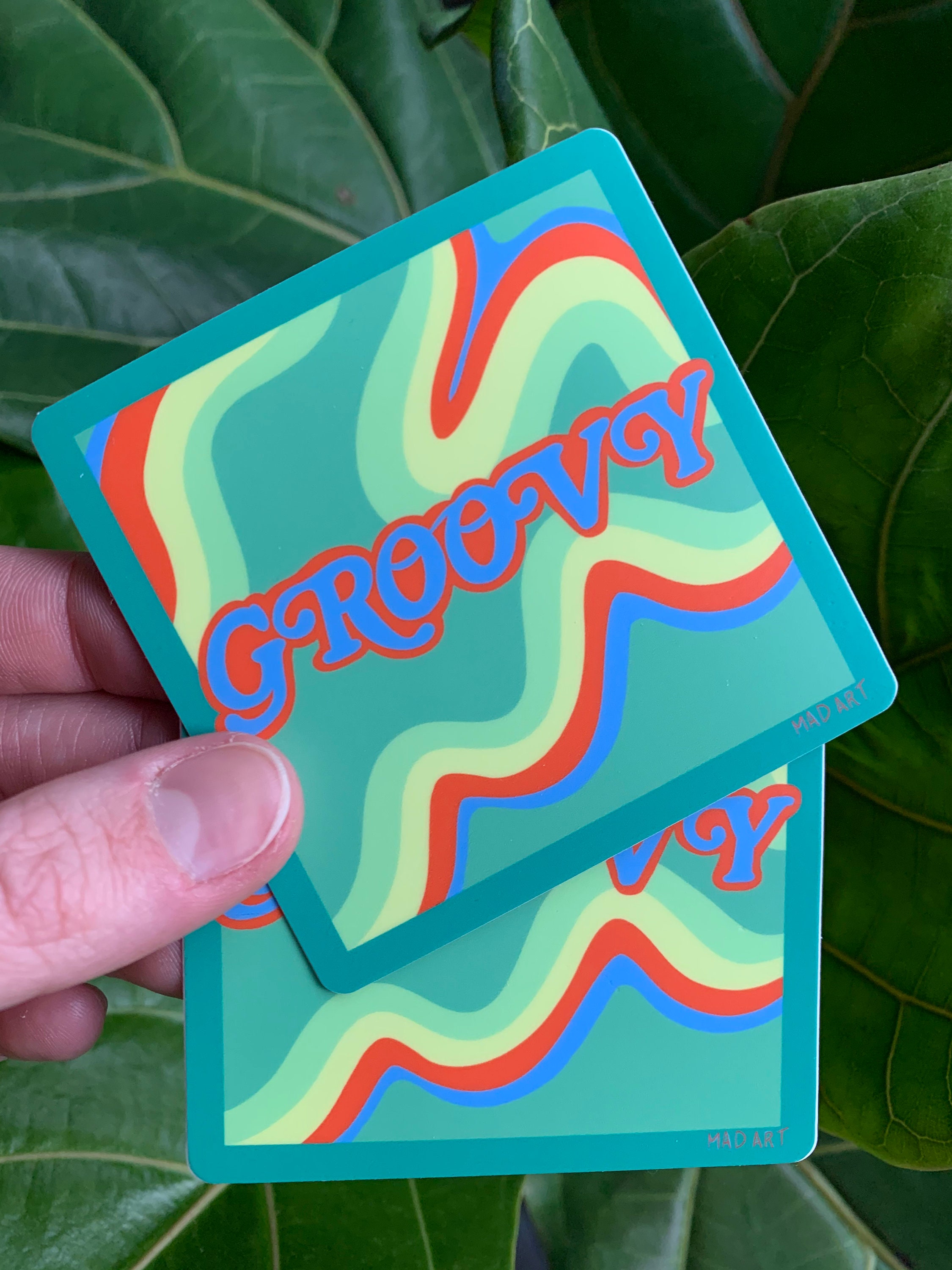 Groovy Vinyl Sticker - Etsy