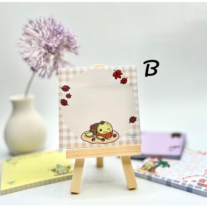 Holiday Sticky Notes Kawaii Sticky Notes Turtle Notepad - Etsy