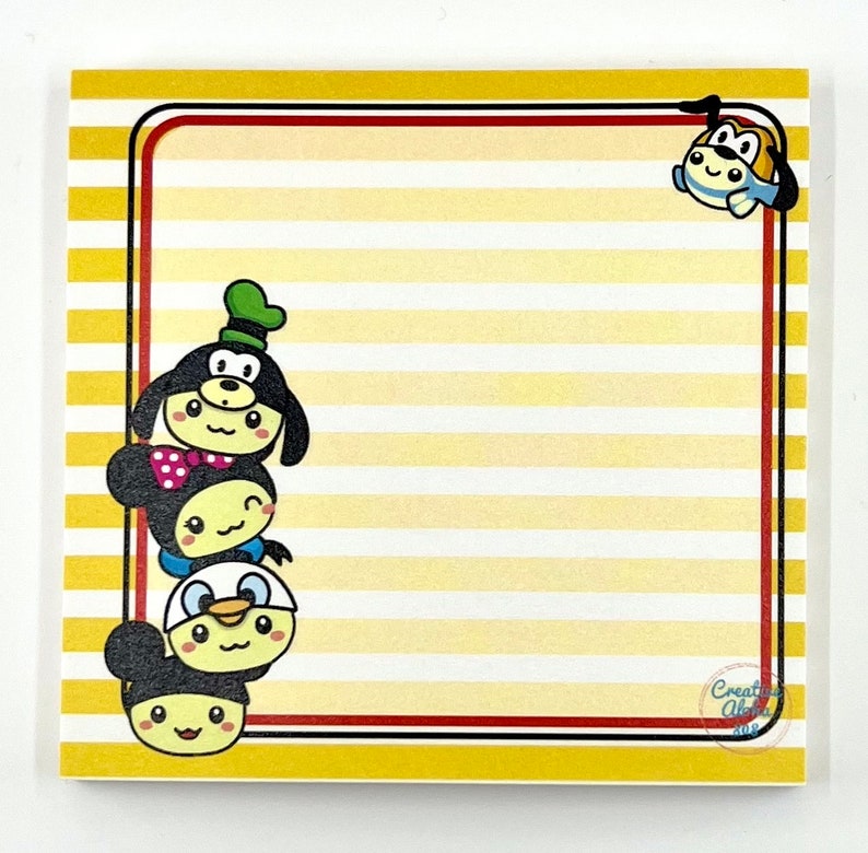 Disney Turtles Sticky Note Kawaii Turtles Memo Pad Cute | Etsy