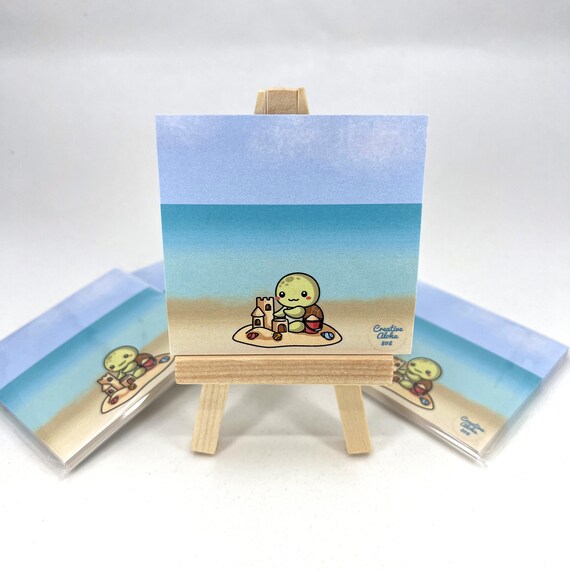 Beach Turtle Sticky Note Kawaii Turtles Memo Pad Cute | Etsy