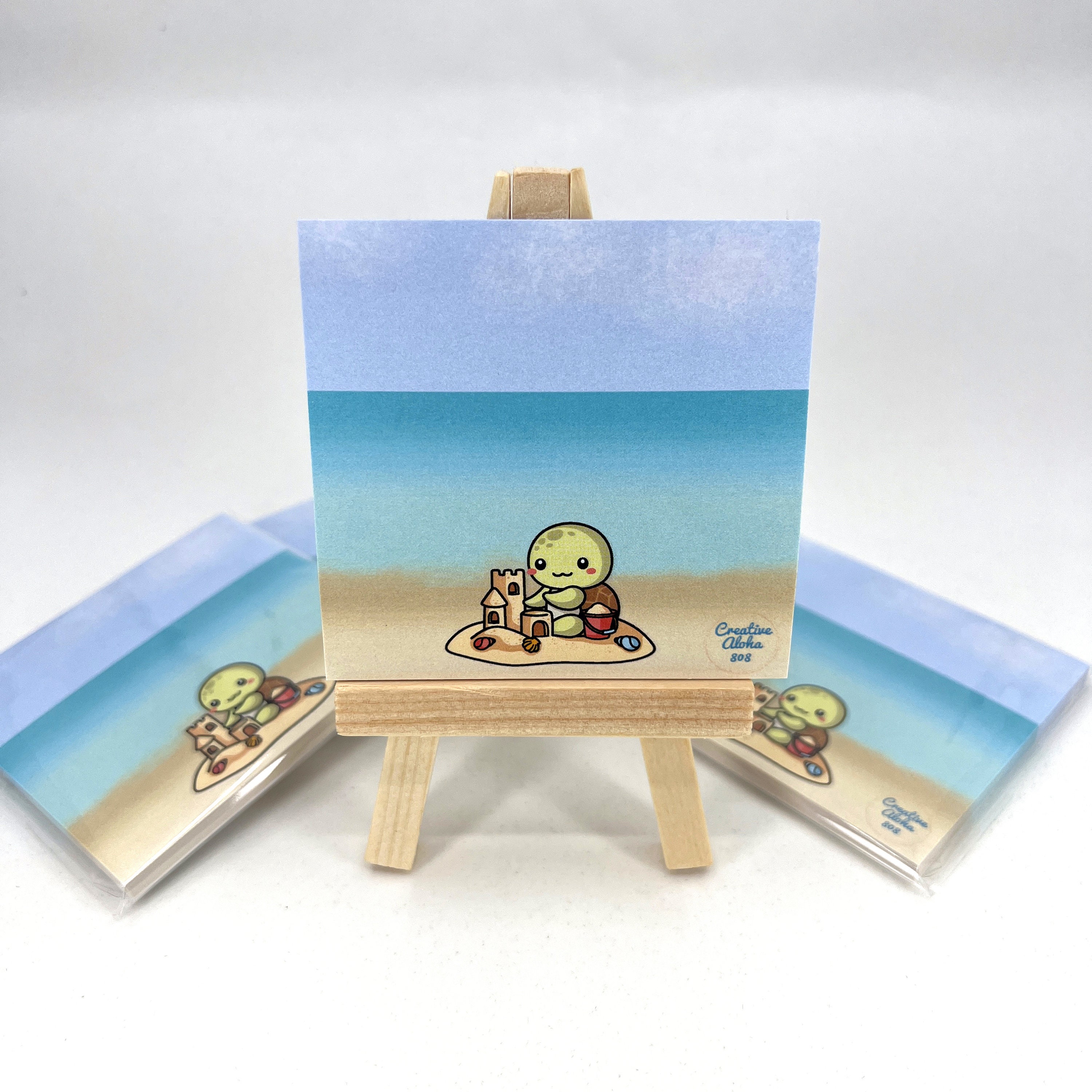 Beach Turtle Sticky Note Kawaii Turtles Memo Pad Cute - Etsy