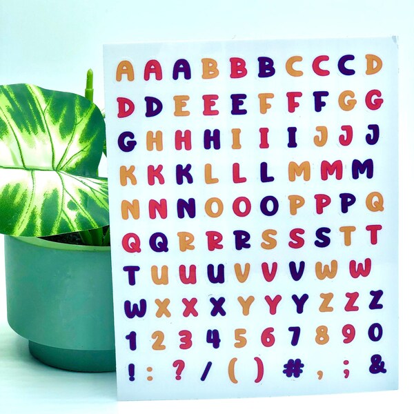 Alphabet Stickers - Etsy