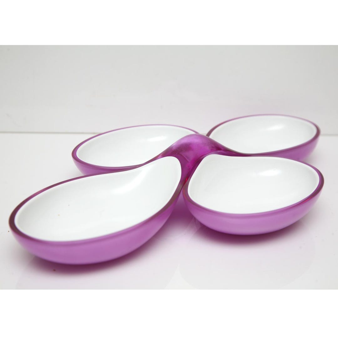 Guzzini Pink Hors D'oeuvres Snack Nibbles Taster Bowls Dishes Tray ...
