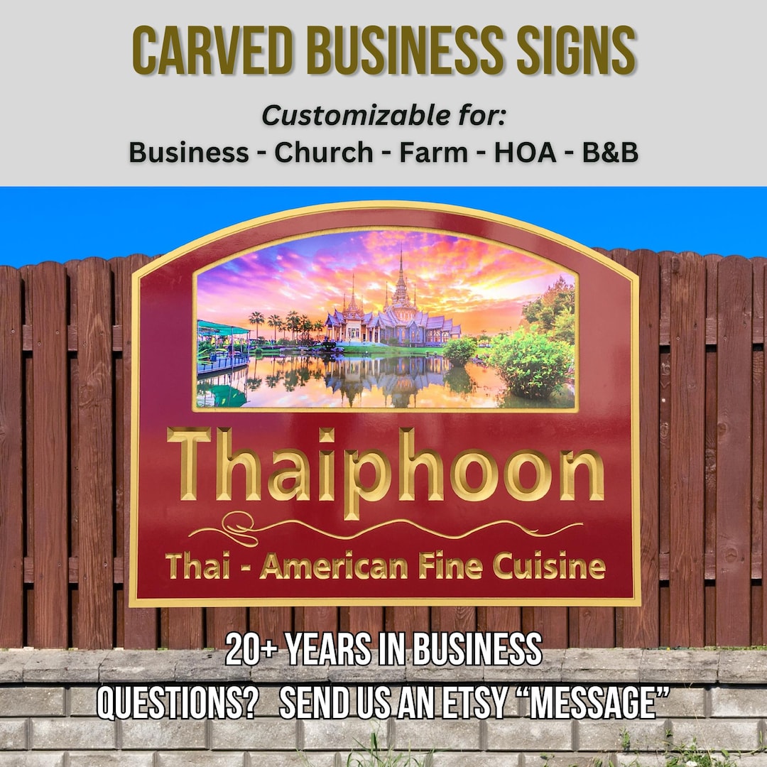 Large Carved Text Business Sign: Outdoor PVC, Farm, Church, Residential ...