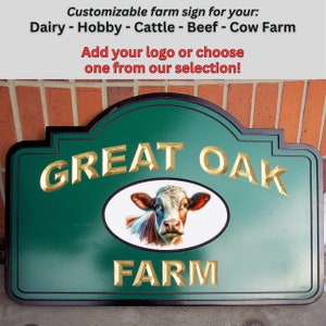 Carved Dairy Cattle Farm Signs, Custom Farm Entrance Sign, Outdoor ...