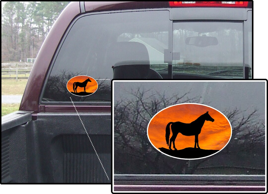 Horse Arabian Car Window Decal, Decals for Trucks Cars or Trailers ...