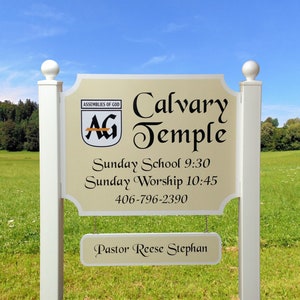 Custom Church Welcome Sign: Non-rusting PVC, Outdoor, Personalized - Etsy