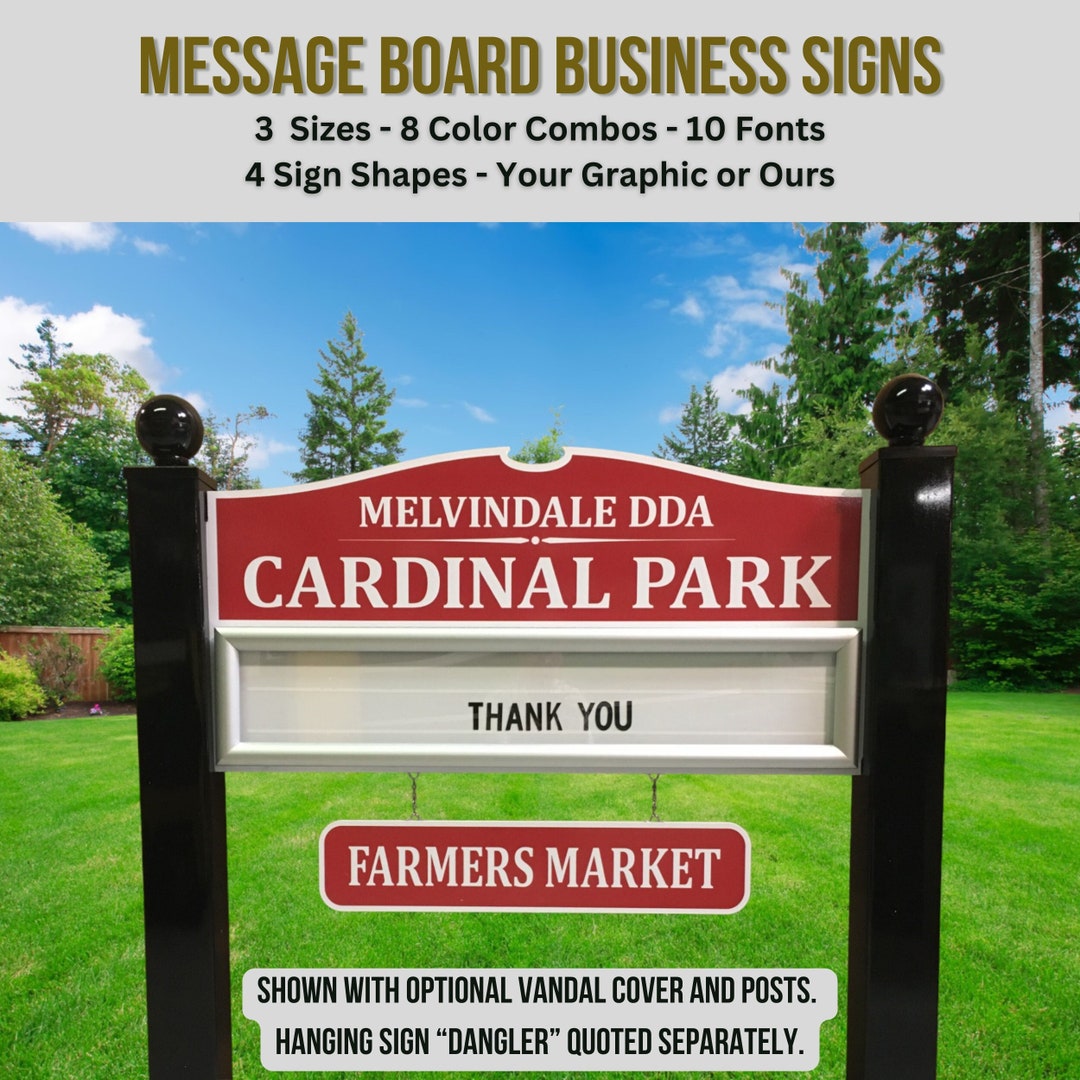 Large Business Message Board Signs - Custom Outdoor Business Welcome ...