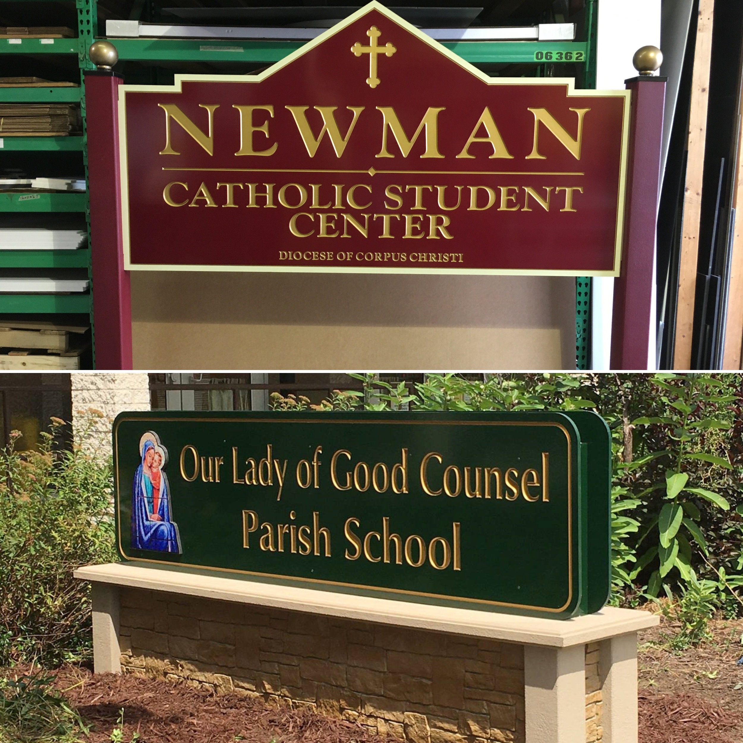 Custom Carved Outdoor Church Sign: Weatherproof PVC, Personalized Text ...