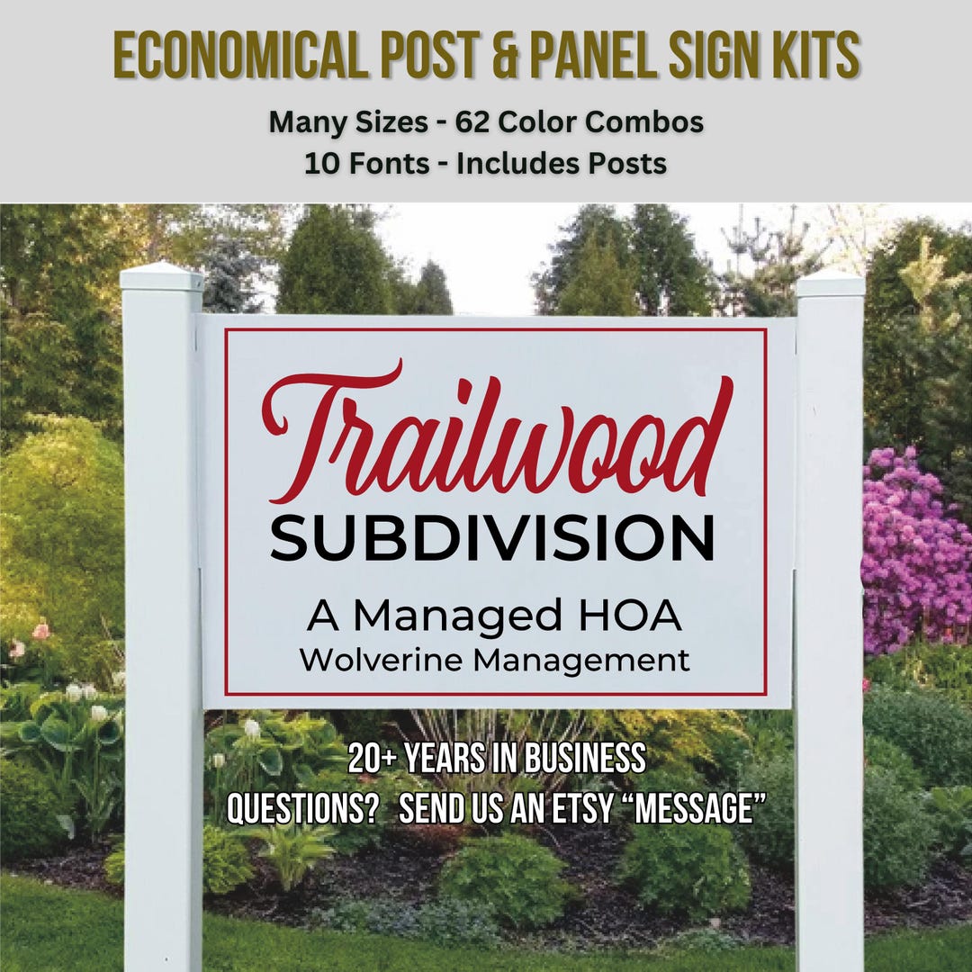 Neighborhood Entrance Sign: Complete Outdoor Kit (PVC Sleeves ...
