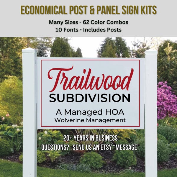 Subdivision Signs - Etsy