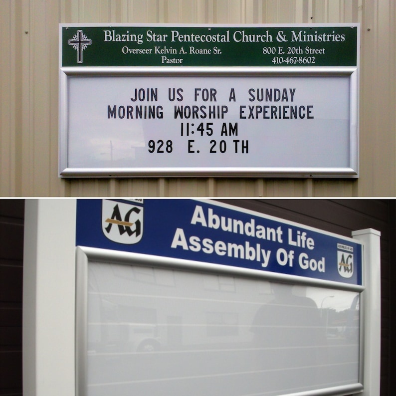 Church Message Board Sign: Outdoor Magnetic Marquee - Weatherproof - Etsy