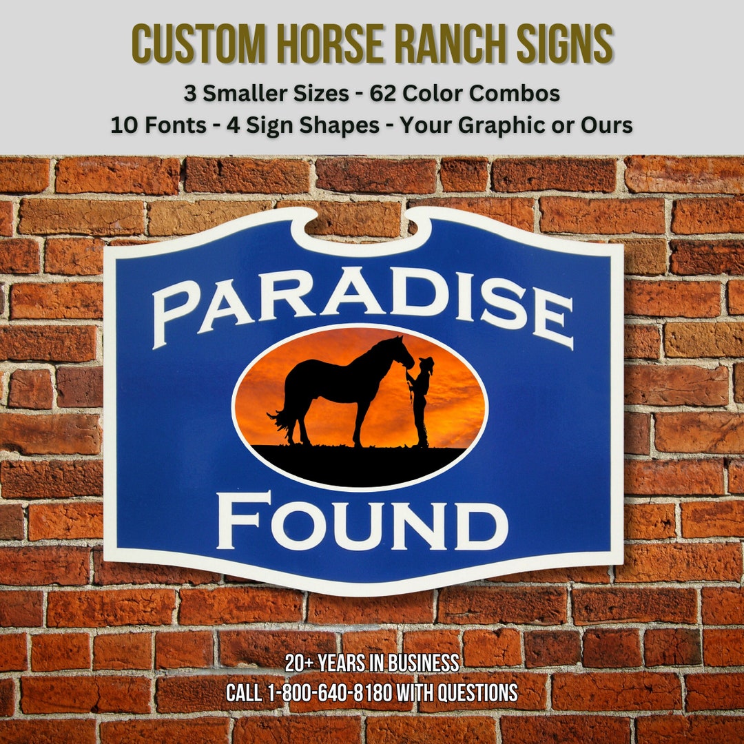 CUSTOM Exterior Farm Sign Outdoor Farm Custom Sign Barrel Racing Sign ...