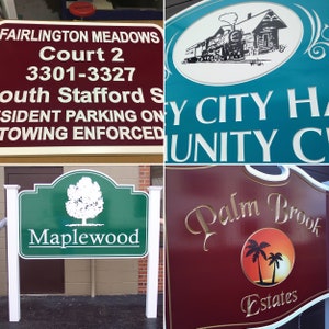 Custom Carved PVC HOA Sign: Personalized Subdivision Entrance - Etsy