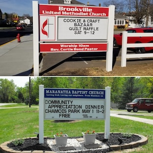 Church Message Board Sign: Outdoor Magnetic Marquee - Weatherproof - Etsy