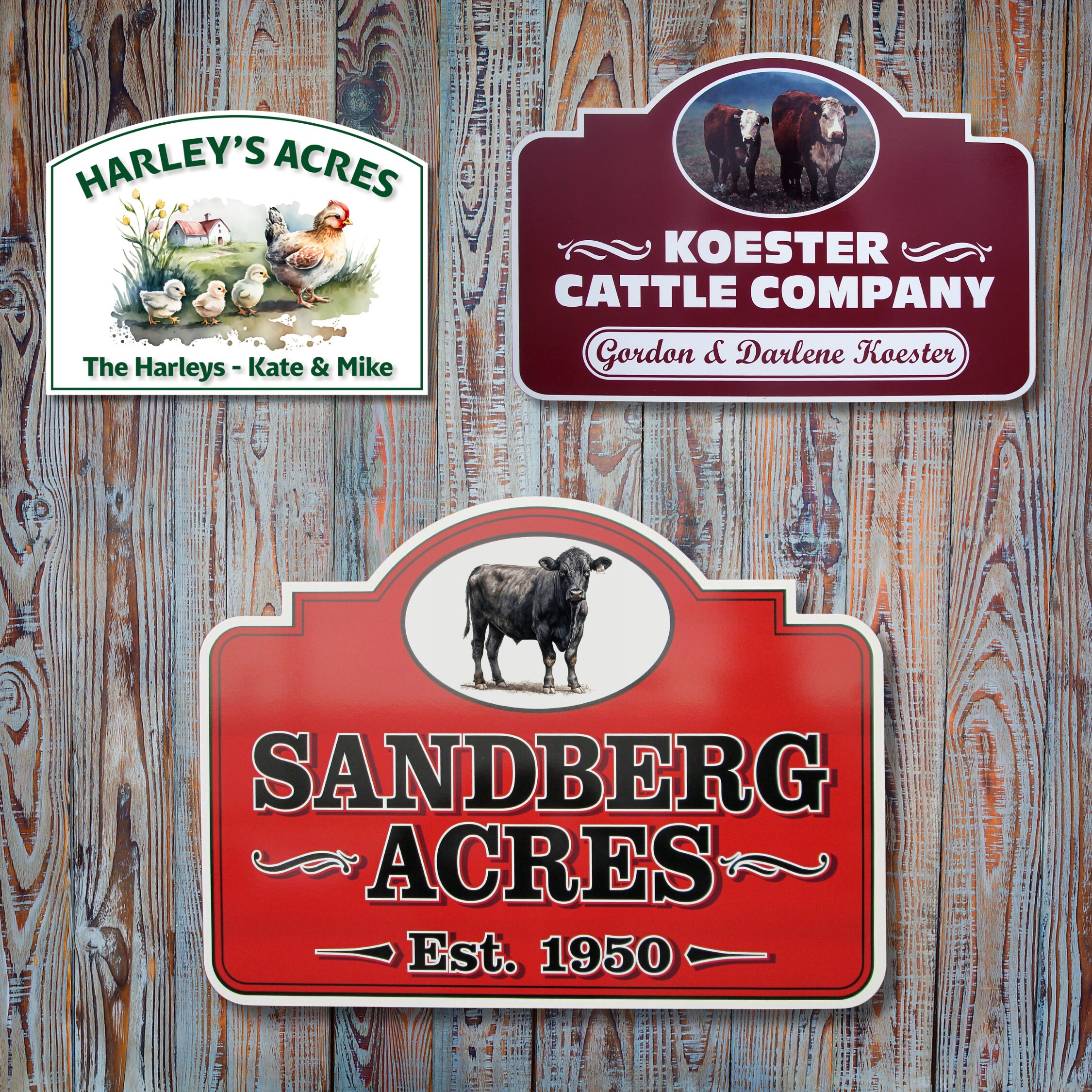 Custom Family Farm Sign: Cattle Ranch, Estate Signage - Etsy