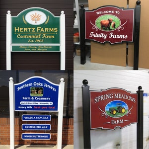 Custom Dairy Farm Sign: Non-rusting PVC Outdoor Business Sign - Etsy