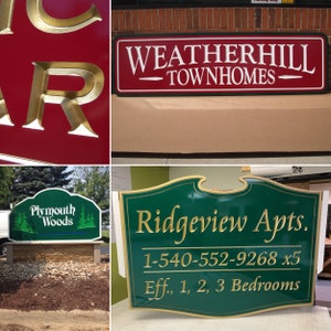 Custom Carved PVC HOA Sign: Personalized Subdivision Entrance - Etsy