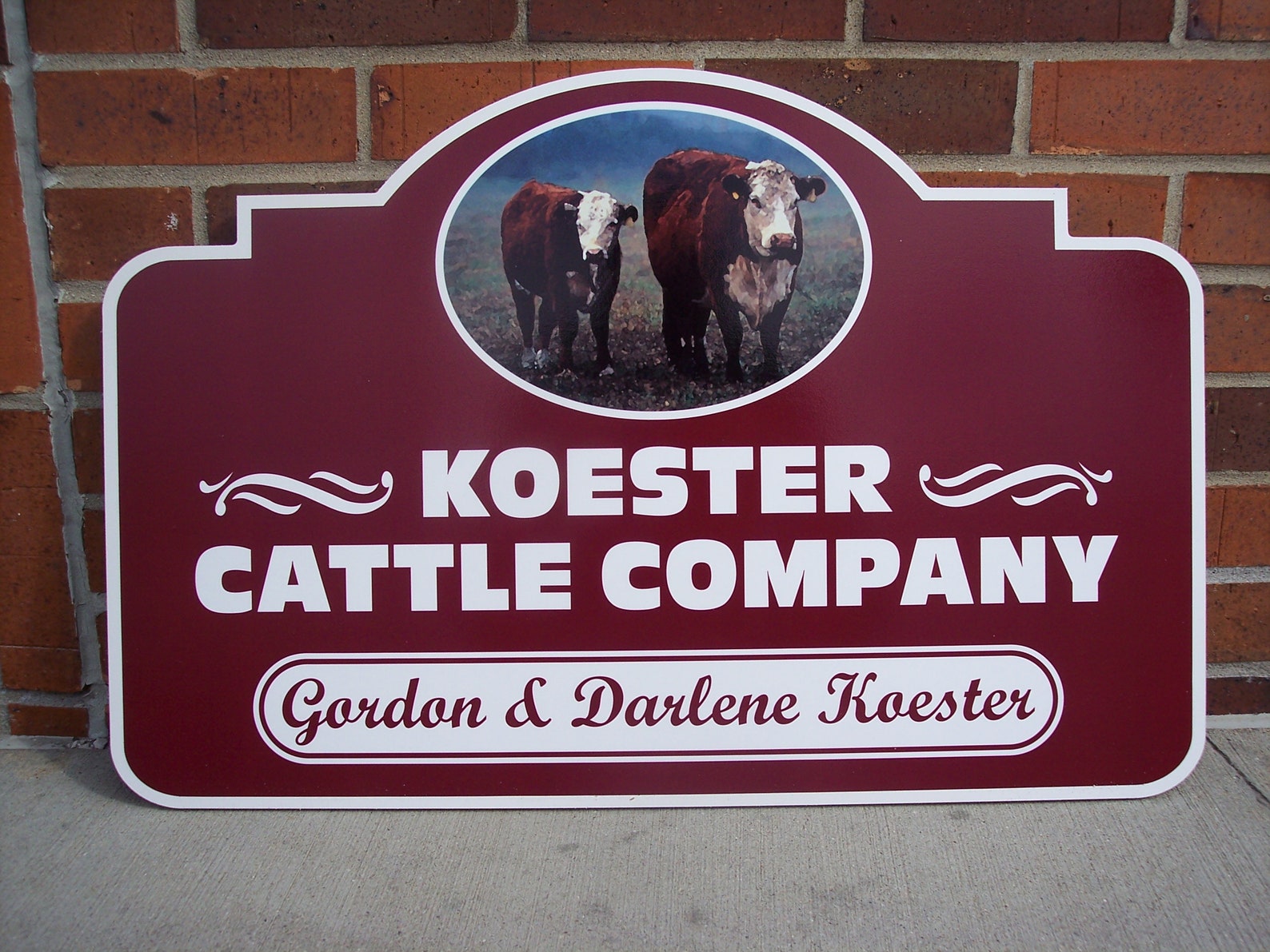 Cattle Ranch Sign Angus Cow Farm Commercial Signage Custom - Etsy
