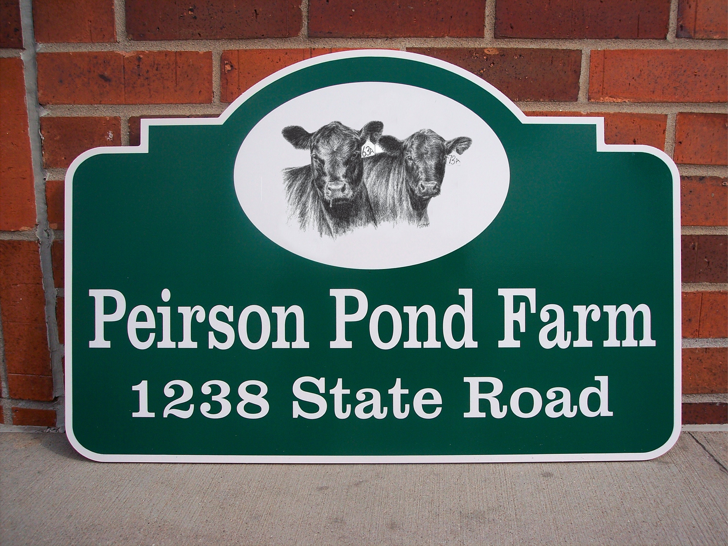 Cattle Farm Sign Custom Exterior Deluxe Style Outdoor Sign - Etsy