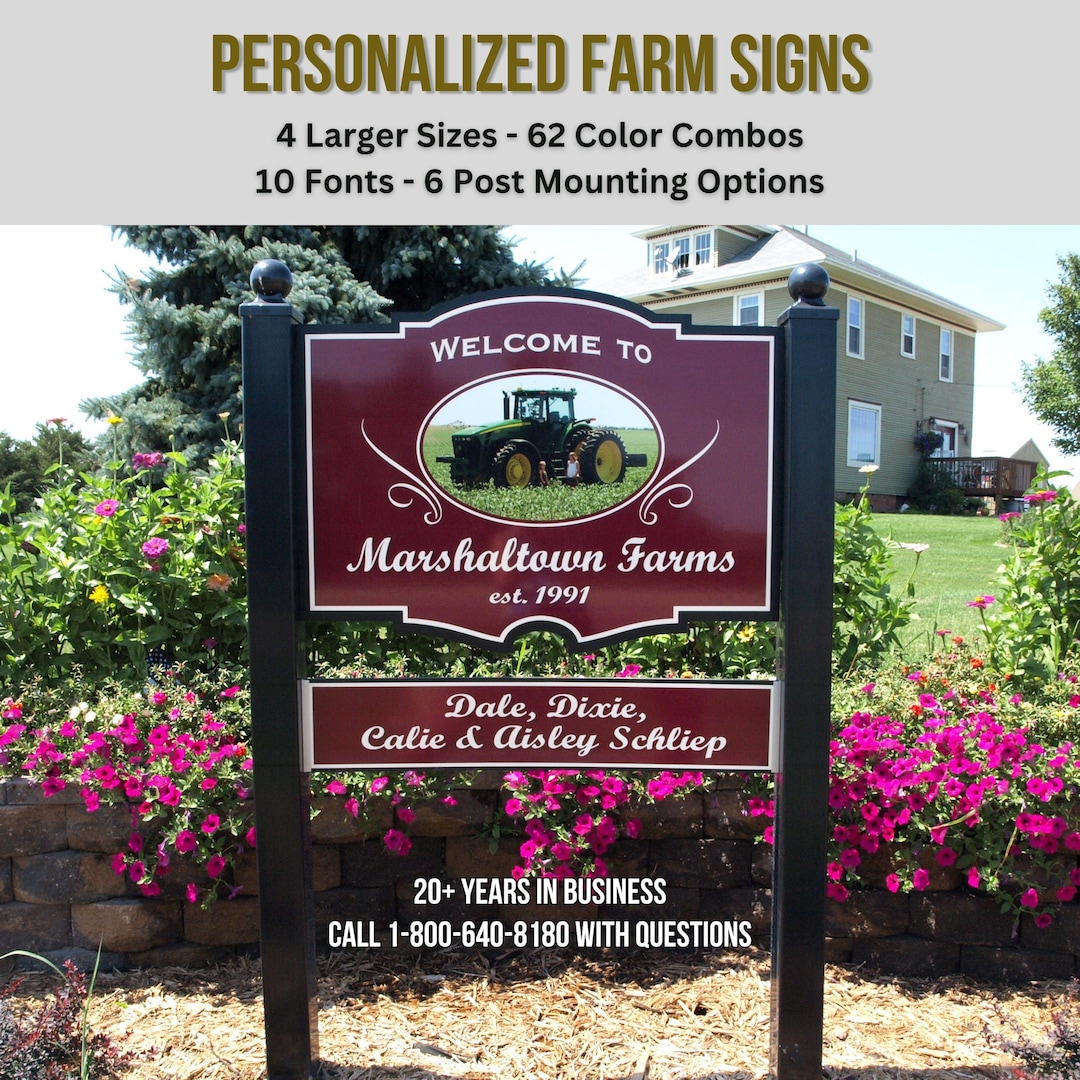 Custom Farming Signs, PVC Vinyl Signs Outdoor Signs for Business ...