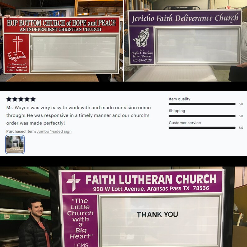 Church Message Board Sign: Outdoor Magnetic Marquee - Weatherproof - Etsy