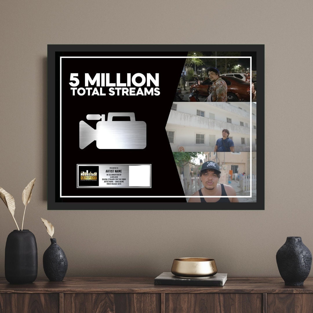 Music Video Streaming Award Custom Vinyl Record, Vinyl Record Plaque ...