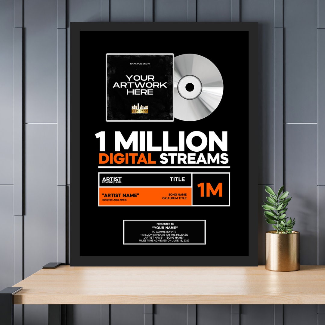 Soundcloud Milestone Award: Celebrate Success - Handcrafted Trophies ...