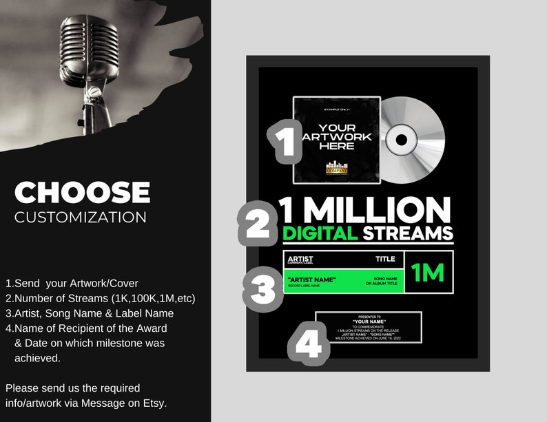 Spotify Streaming Award Plaque | Custom Music Awards | Personalized ...