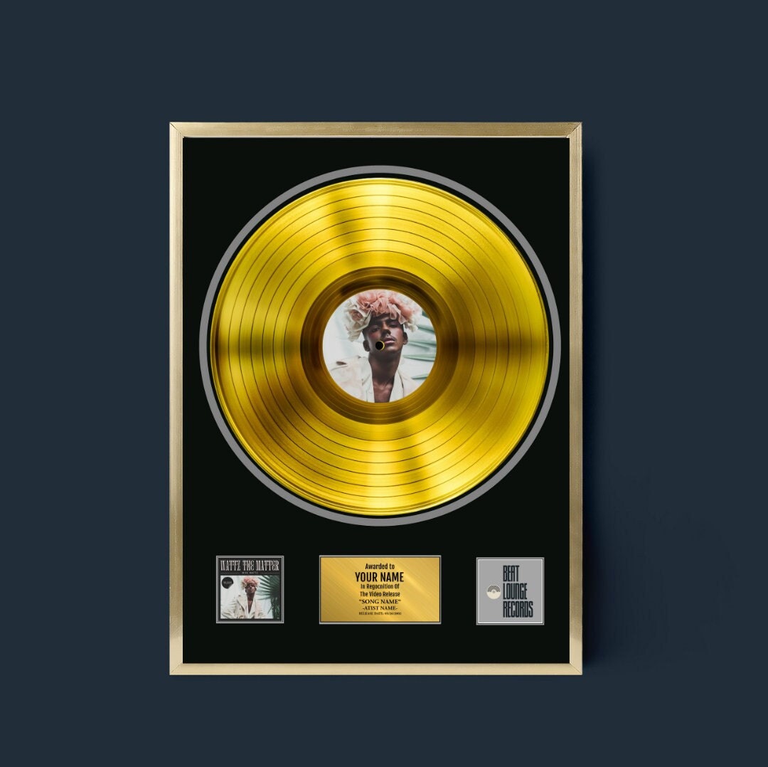 MUSIC STREAMING AWARD, Custom Vinyl Record, Award, Vinyl Record Plaque ...
