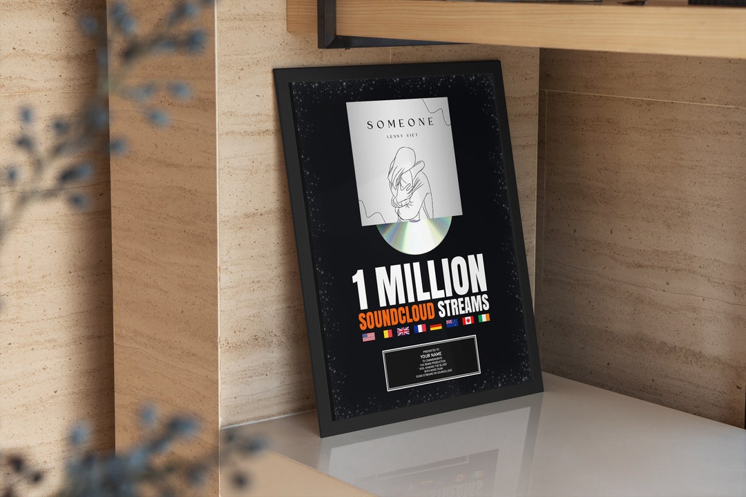 MUSIC STREAMING AWARD, Custom Vinyl Record, Award, Vinyl Record Plaque ...