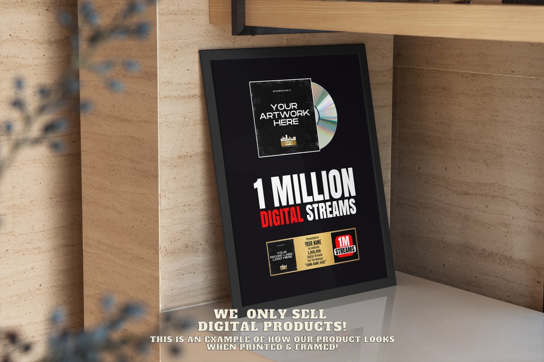 YOUTUBE STREAMING AWARD, Custom Vinyl Record, Award, Record Plaque ...
