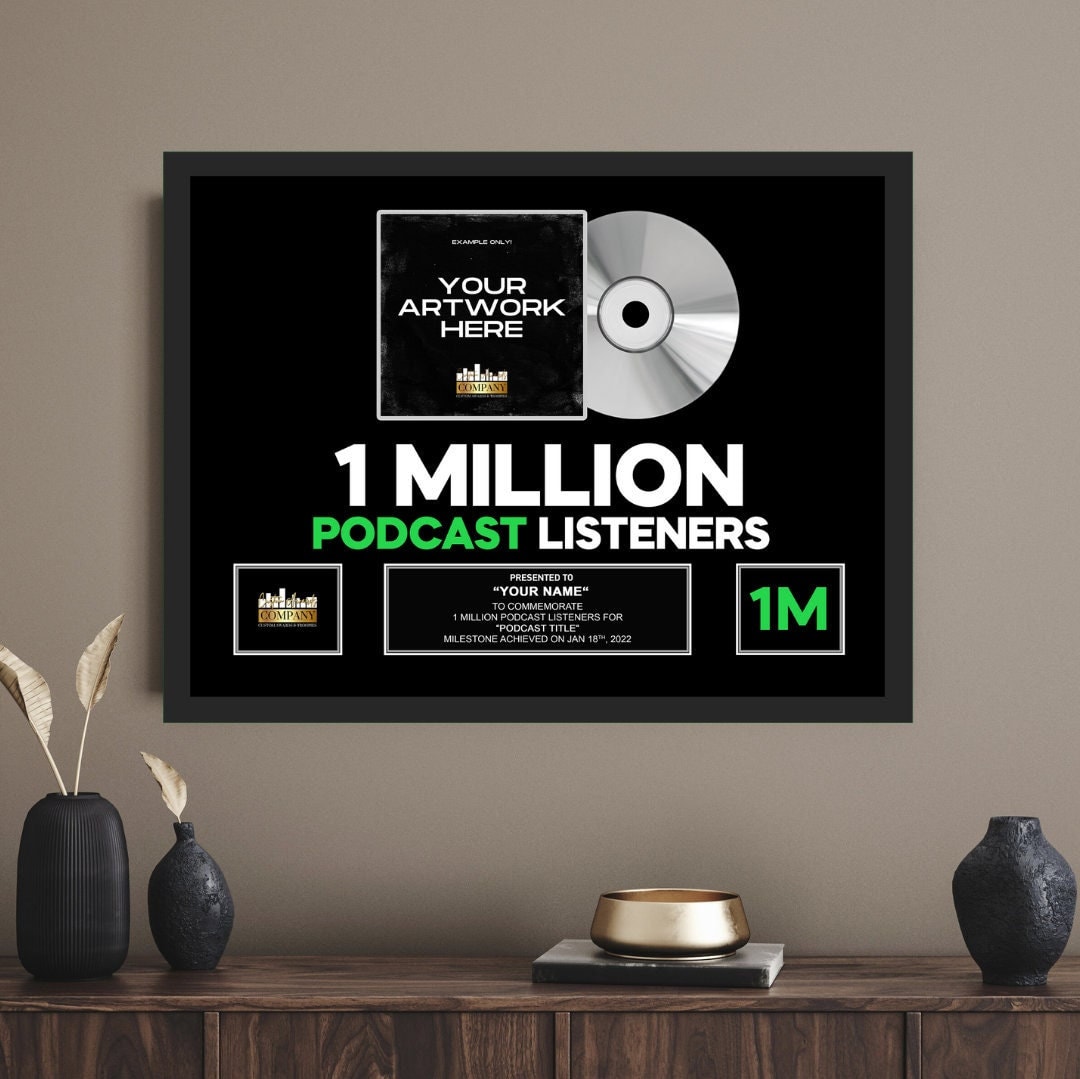 PODCAST AWARD, Custom Creator Award, Vinyl Record Plaque, 30 X 40 Cm ...