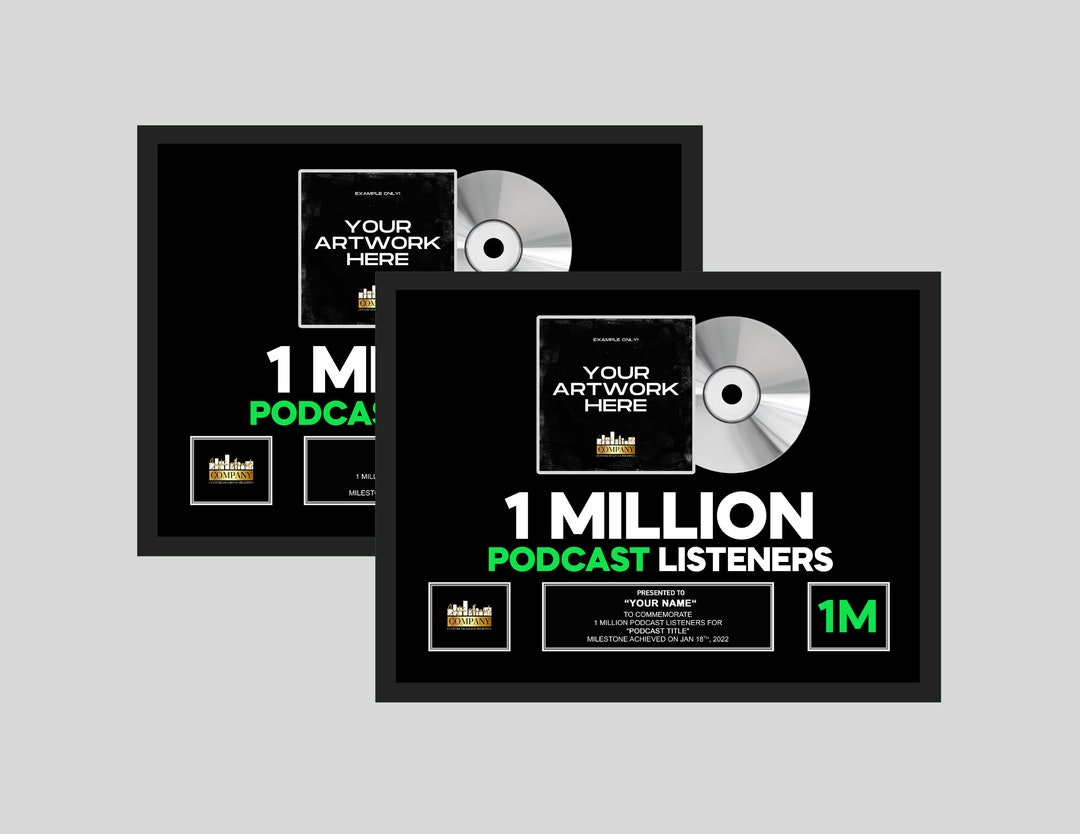 PODCAST AWARD Custom Creator Award Vinyl Record Plaque 30 X - Etsy