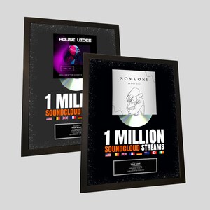 MUSIC STREAMING AWARD, Custom Vinyl Record, Award, Vinyl Record Plaque ...