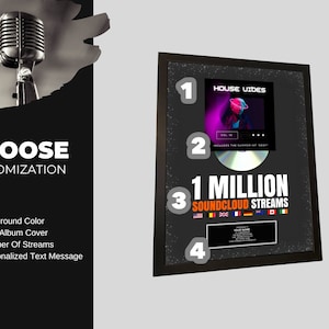 MUSIC STREAMING AWARD, Custom Vinyl Record, Award, Vinyl Record Plaque ...