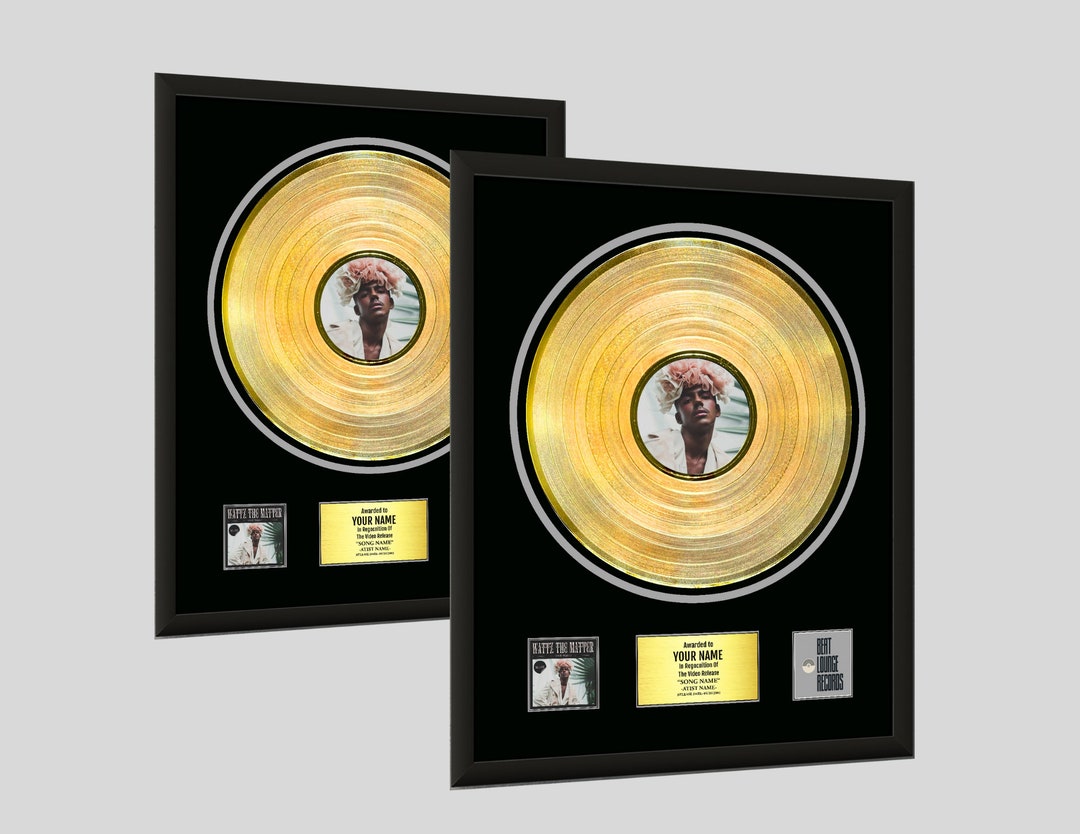 Platedvinyl Record Award Plaque Custom Design With Real - Etsy