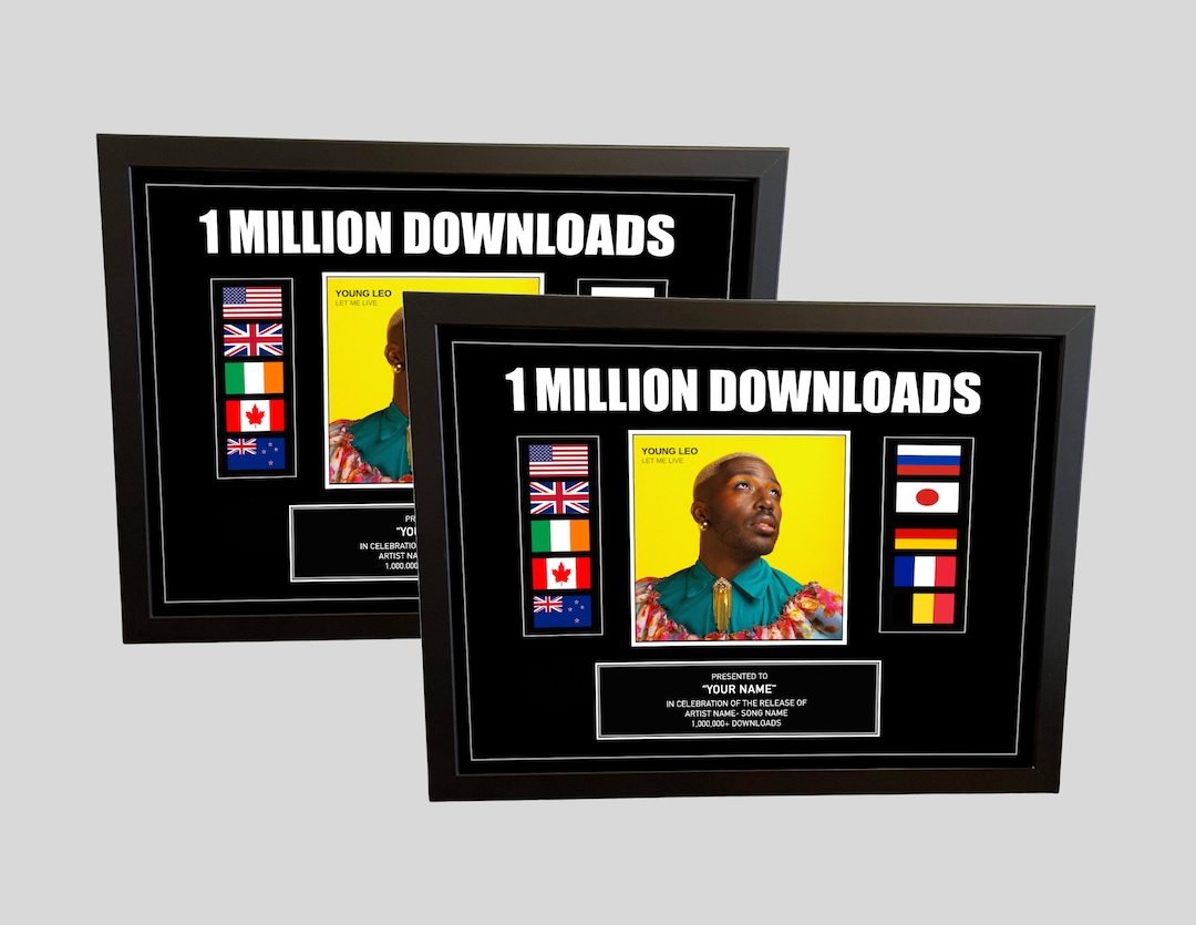 MUSIC STREAMING AWARD, Custom Vinyl Record, Award, Vinyl Record Plaque ...