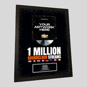 MUSIC STREAMING AWARD, Custom Vinyl Record, Award, Vinyl Record Plaque ...