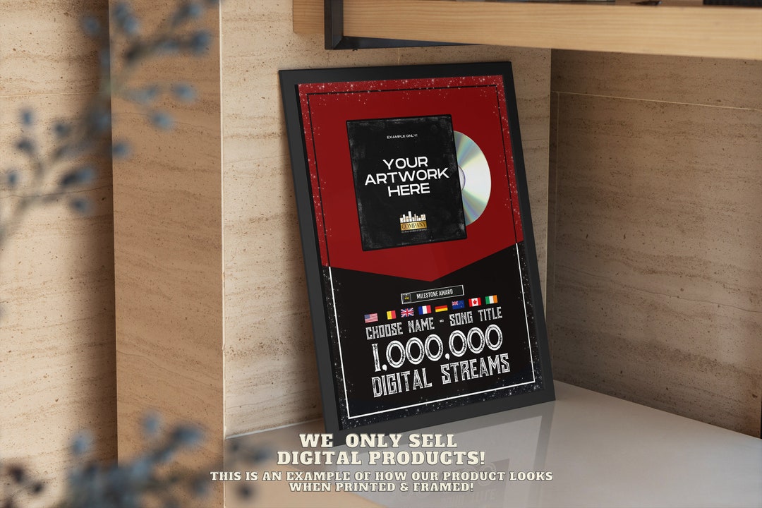 Bespoke Spotify Recognition: Showcase Streaming Milestones Musicians, Artists, Youtubers ...