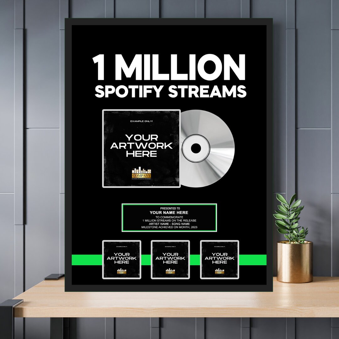 Personalized Spotify Award: Honor Streaming Achievements Artists ...