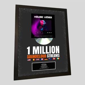 MUSIC STREAMING AWARD, Custom Vinyl Record, Award, Vinyl Record Plaque ...
