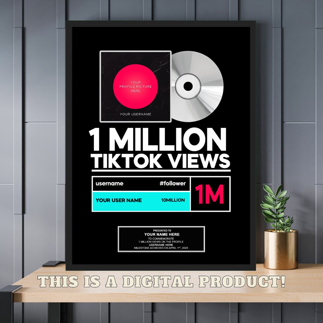 Tiktok STREAMING AWARD, Custom CD Plaque, Record Award, Streaming ...