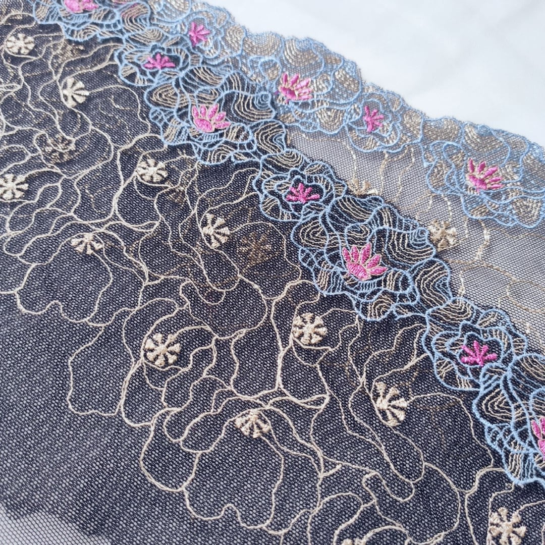Embroidery Black Lace Soft Stretch Lace for Bramaking/ Lace Bra Making ...